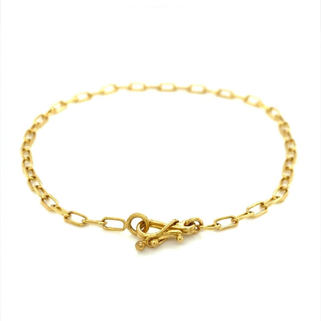 22 Karat Gold Small Links Bracelet - David Tishbi Jewelry